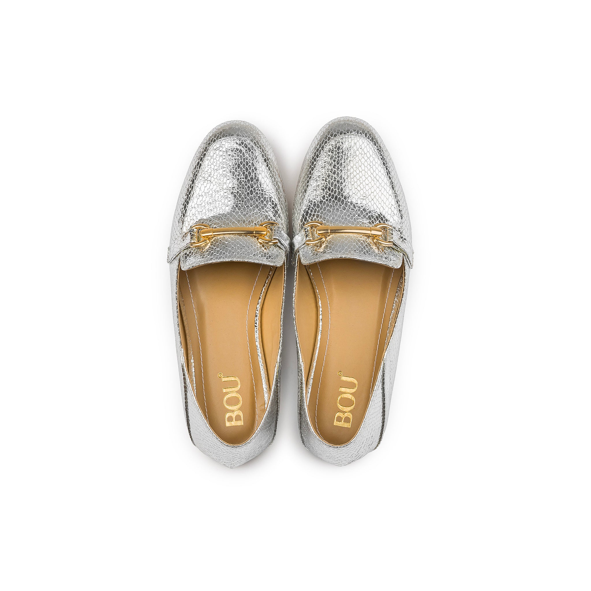Metallic Loafers - Sliver